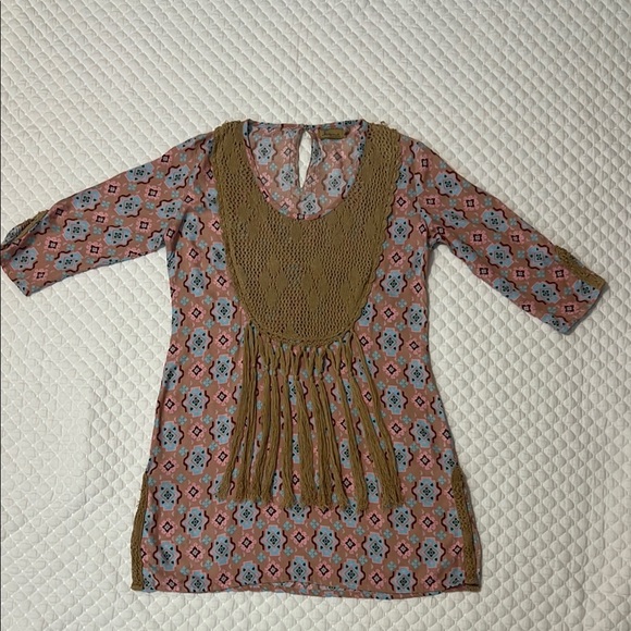 Skemo | Dresses | Bohemian Patterned Dress With Fringe Detail | Poshmark